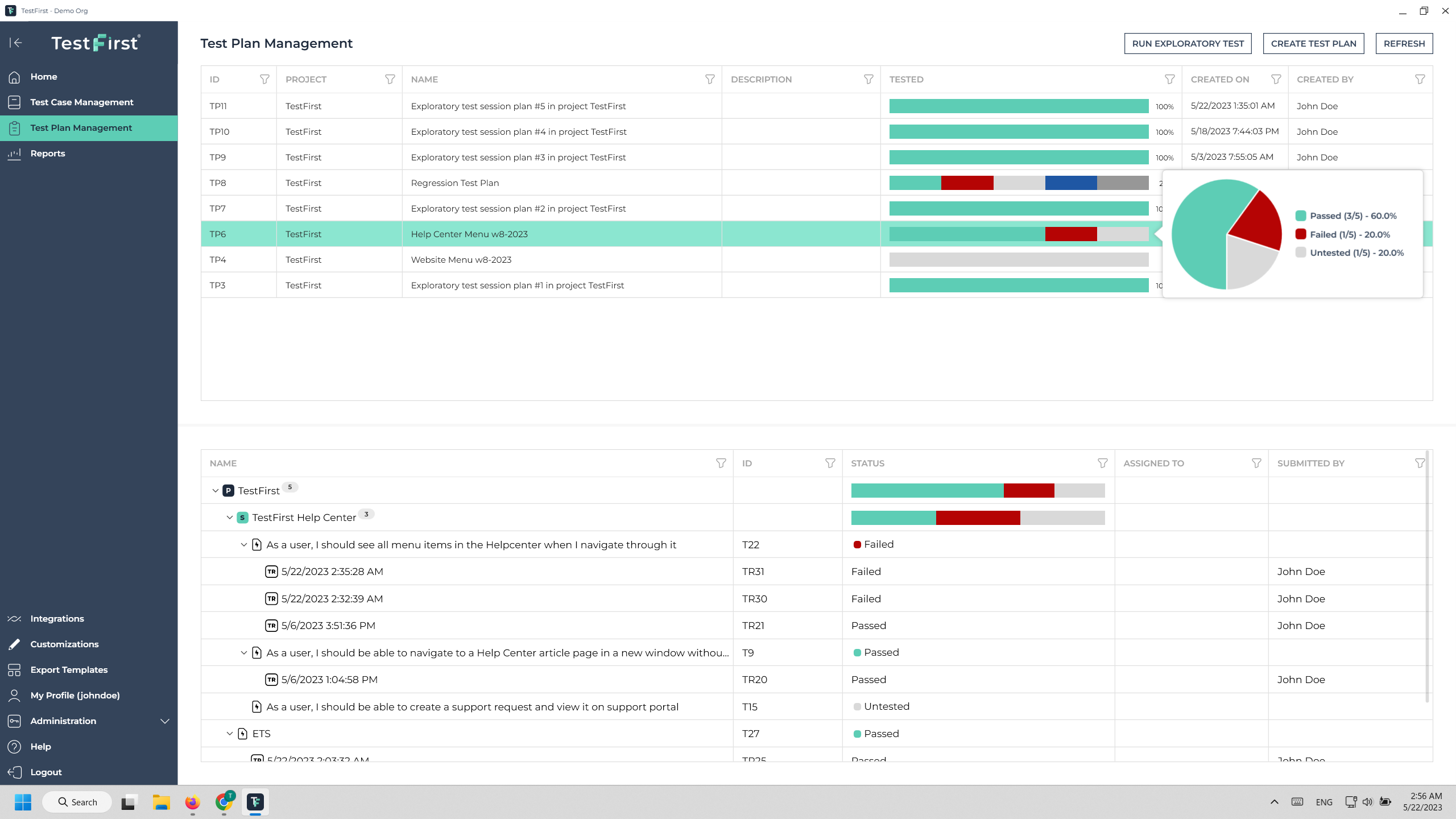 Test Plan Management