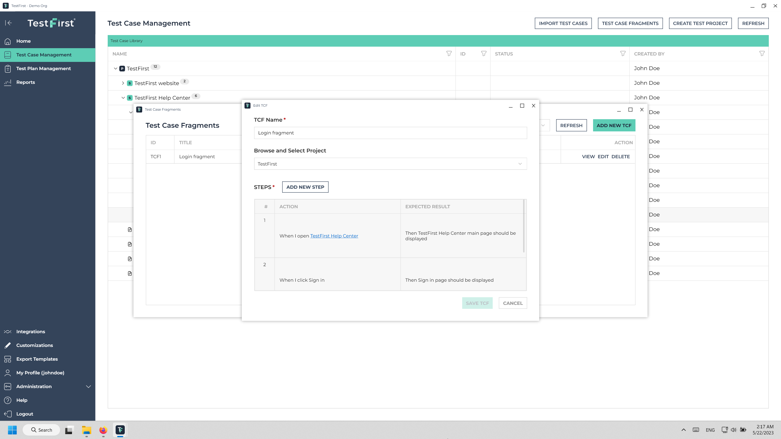 Maintain multiple test cases